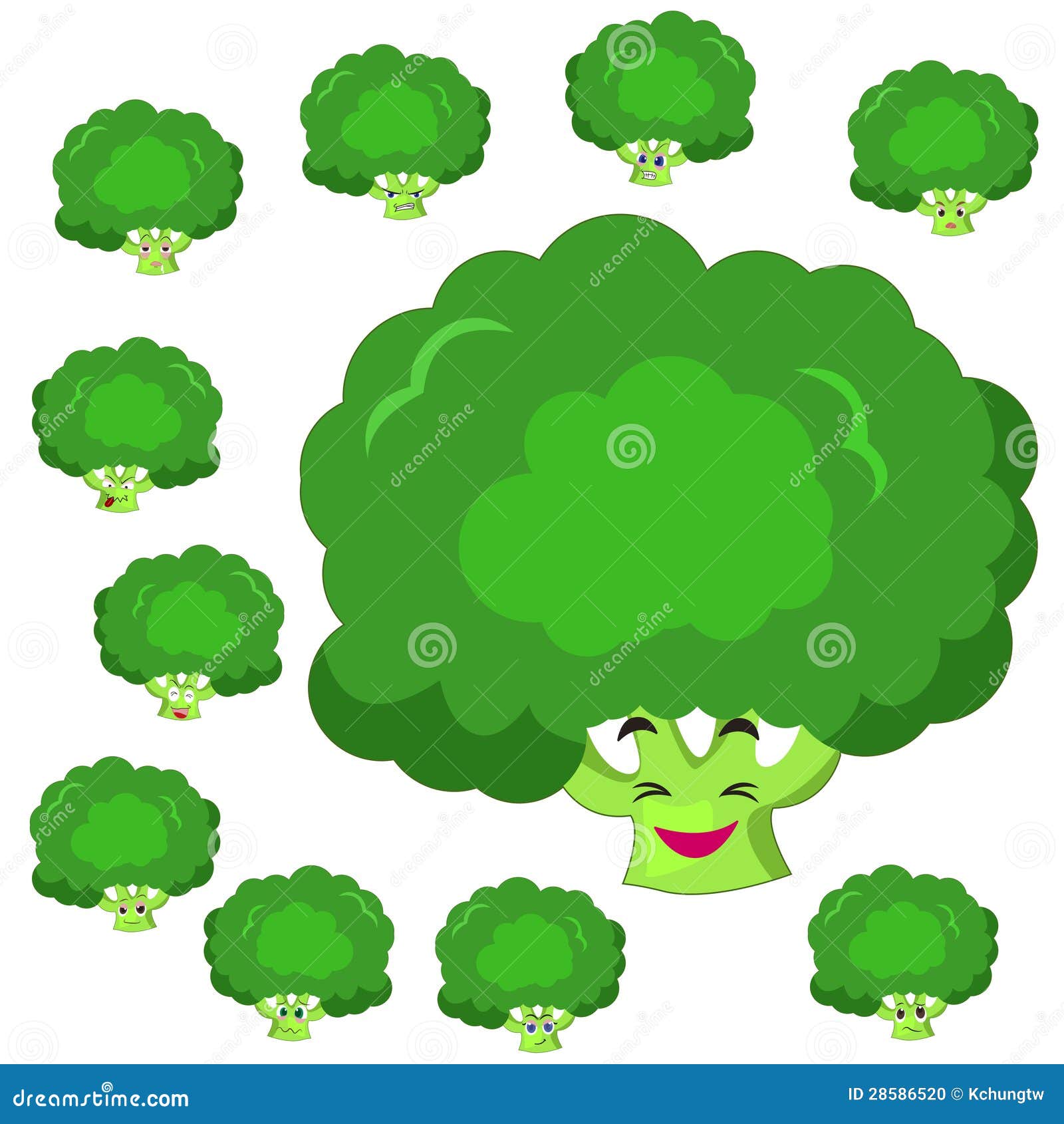 Broccoli Cartoon Illustration | CartoonDealer.com #74864256