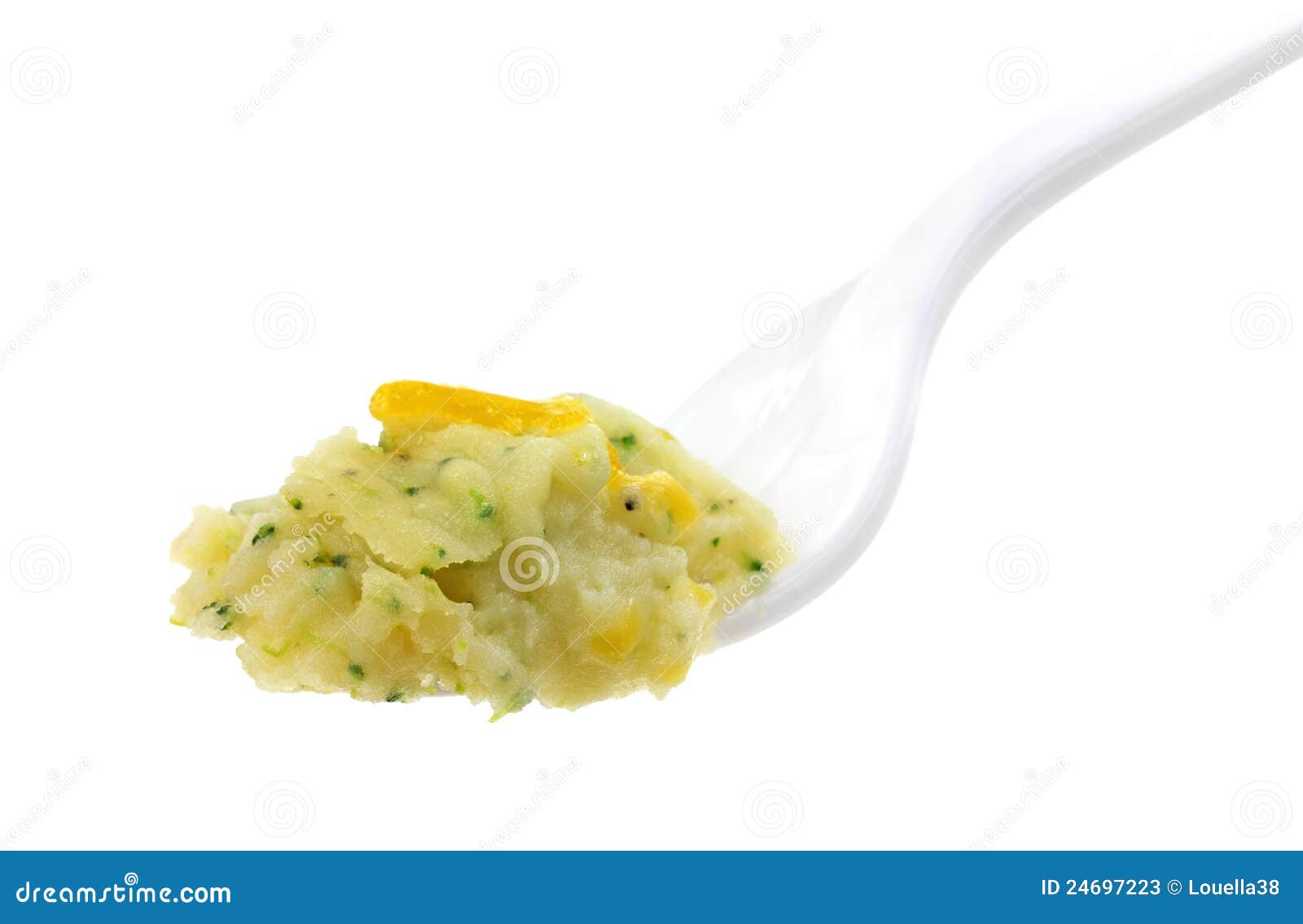 Broccoli Cheese Mashed Potatoes on Fork Stock Image - Image of healthy ...