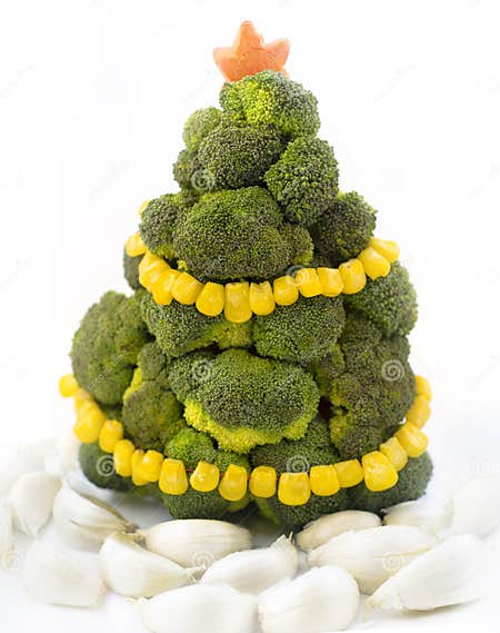 Broccoli Christmas tree stock image. Image of healthy - 28576847