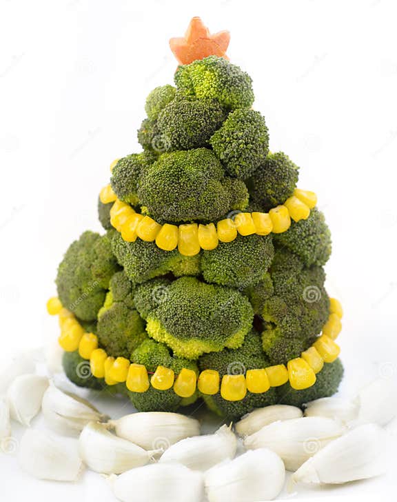 Broccoli Christmas tree stock image. Image of healthy - 28576847