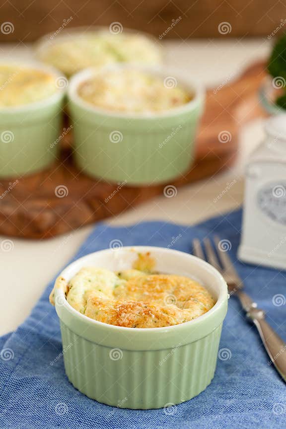 Broccoli ham souffle stock photo. Image of cheese, vegetable - 16856934