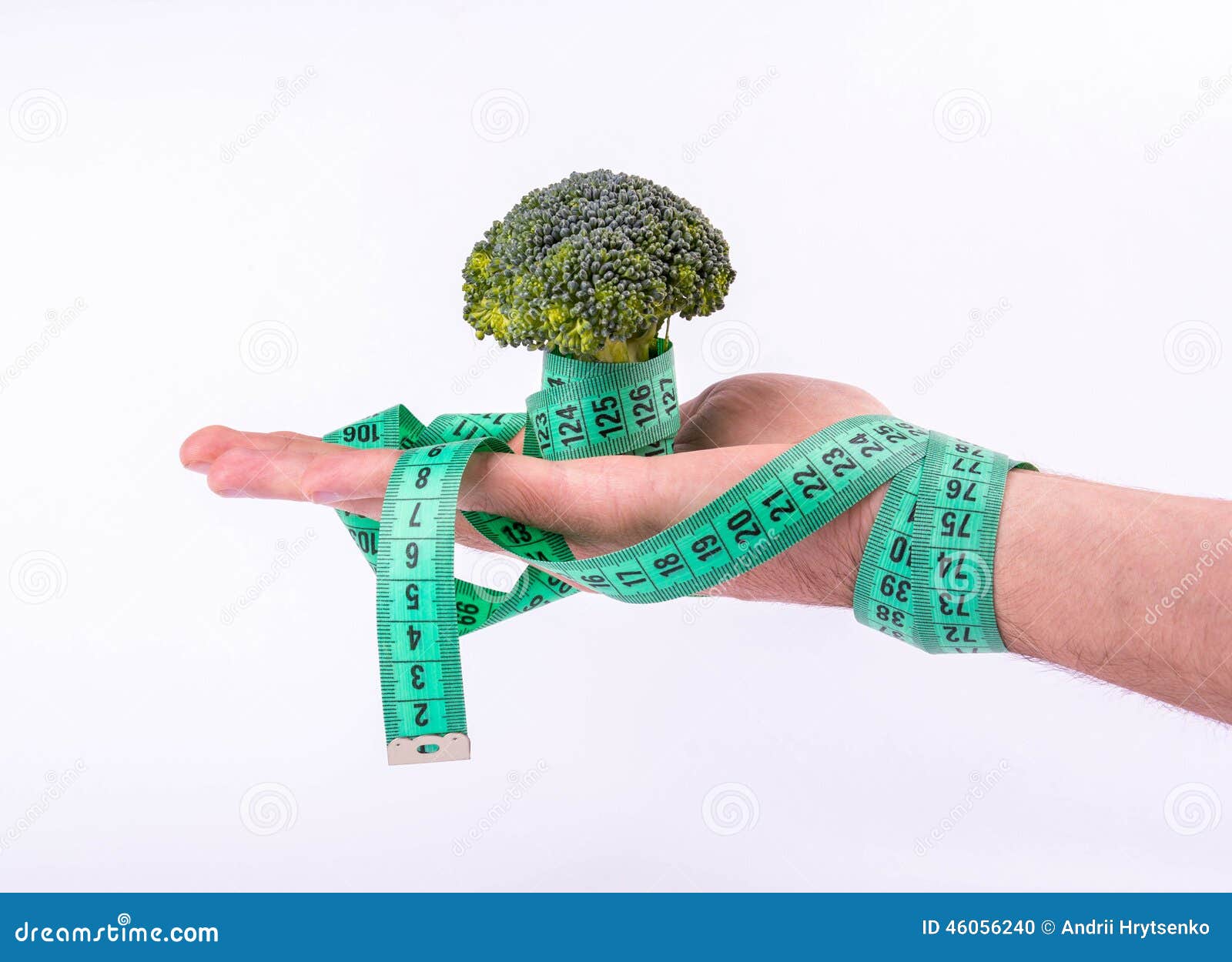 Broccoli in hand stock photo. Image of white, stem, food - 46056240