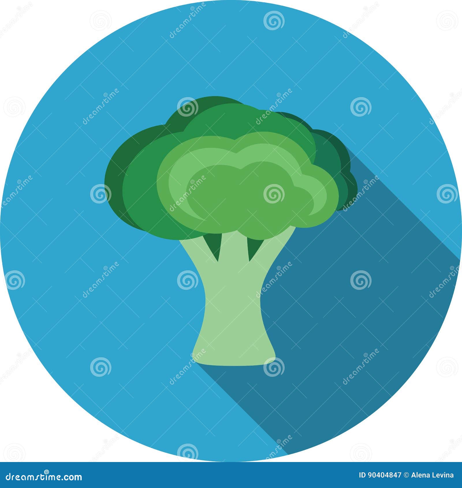 Broccoli icon stock illustration. Illustration of circle - 90404847
