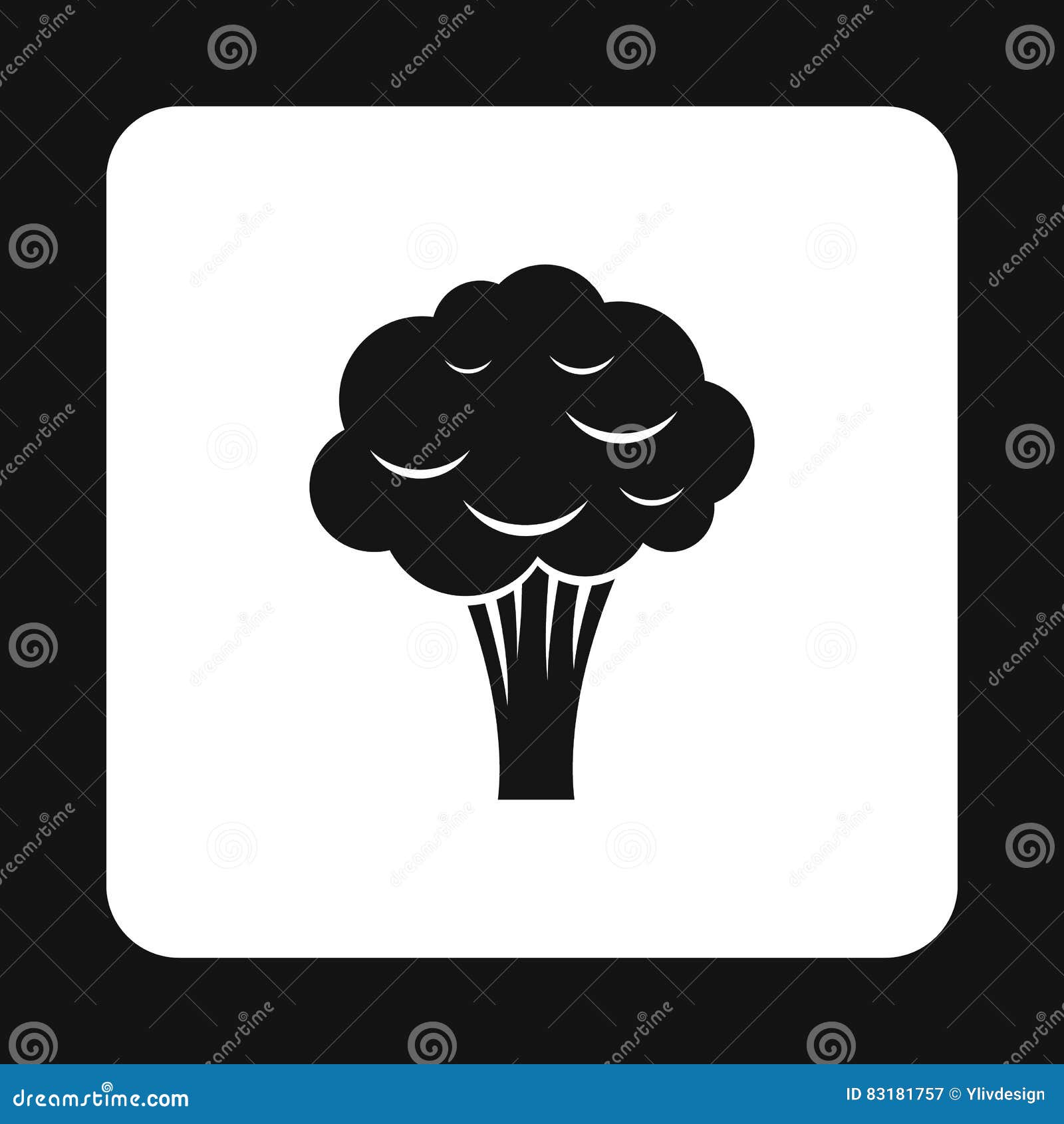 Broccoli Icon, Simple Style Stock Vector - Illustration of agriculture ...