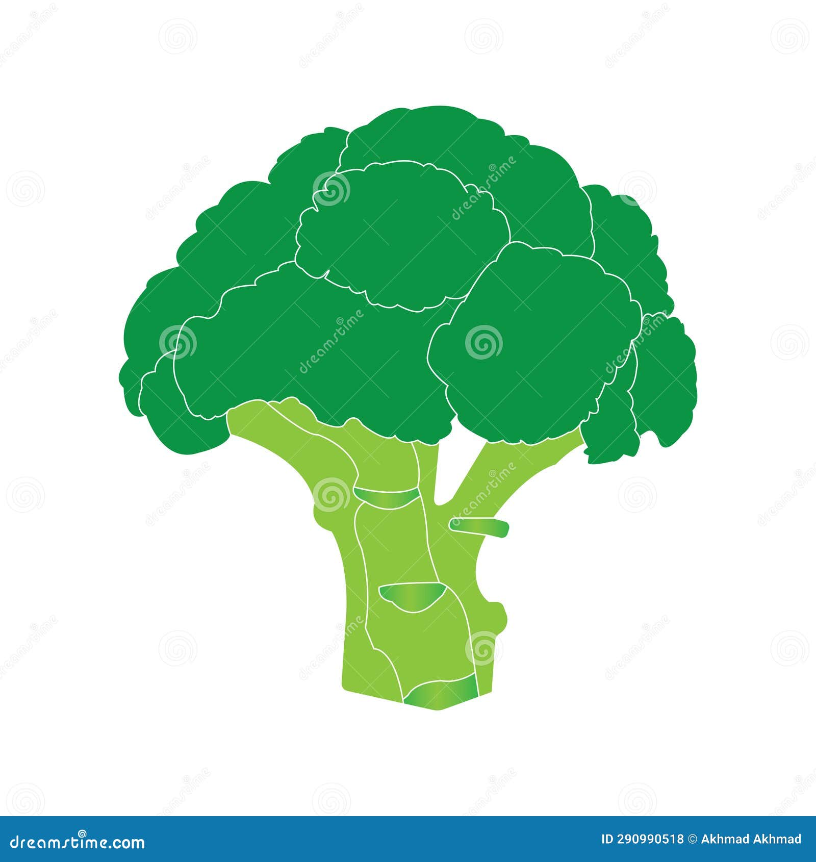 Broccoli icon stock vector. Illustration of food, fresh - 290990518