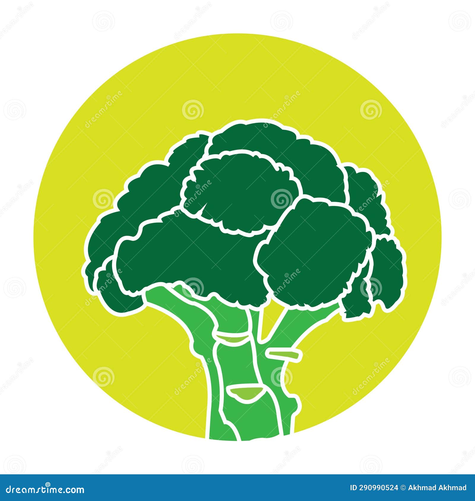 Broccoli icon stock vector. Illustration of vegetables - 290990524