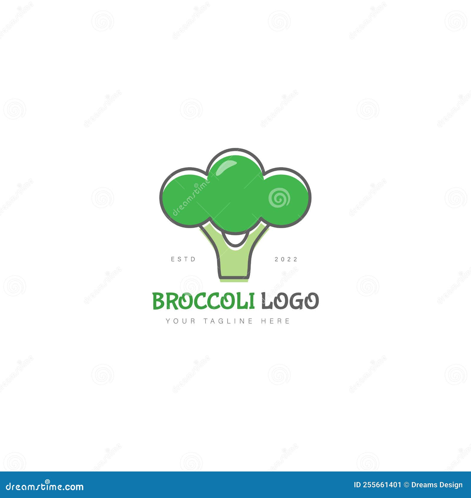 Broccoli Logo Design Icon Illustration Stock Vector - Illustration of ...