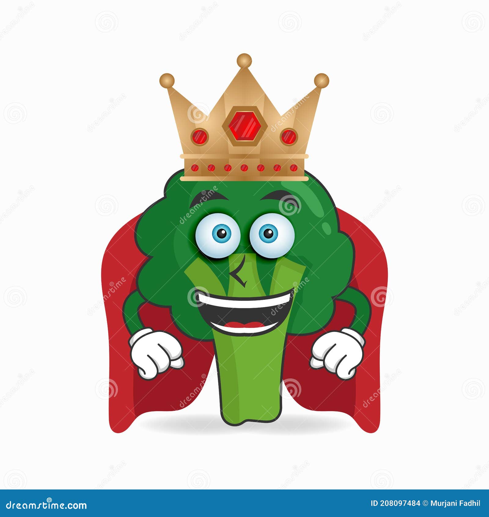 King Broccoli. Vector Cartoon Flat And Doodle | CartoonDealer.com #99814865
