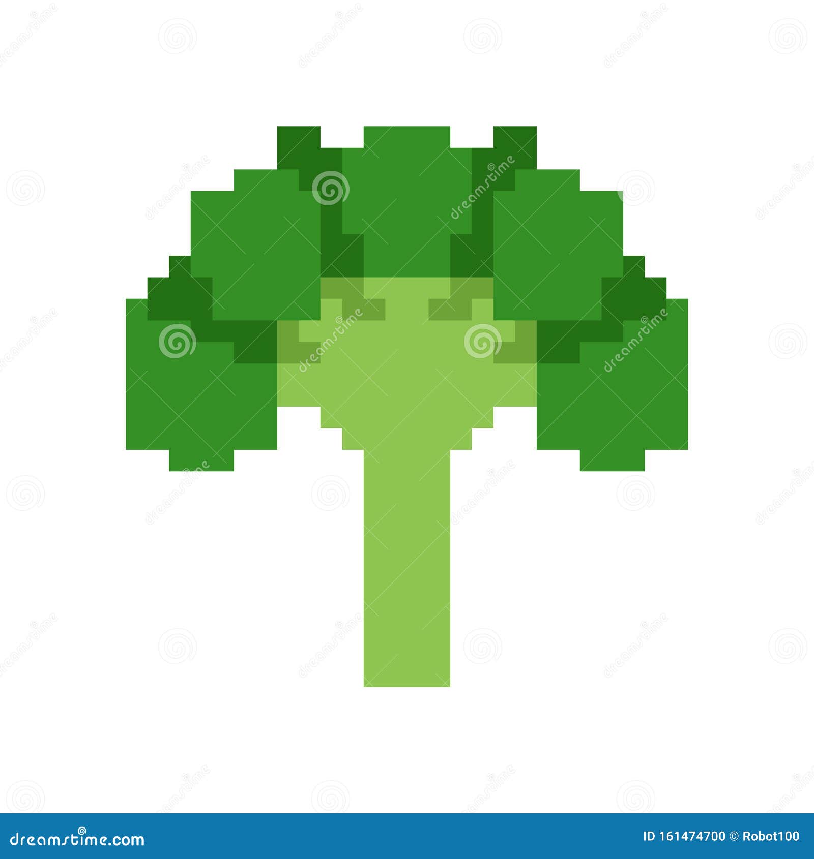 Broccoli Pixel Art. Vegetable 8 Bit Stock Vector - Illustration of ...