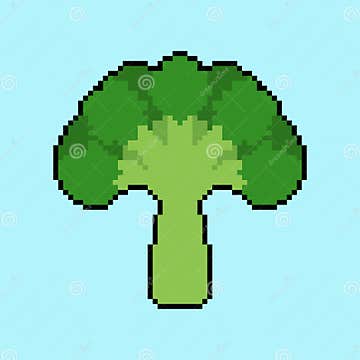 Broccoli Pixel Art. Vegetable 8 Bit Stock Vector - Illustration of ...