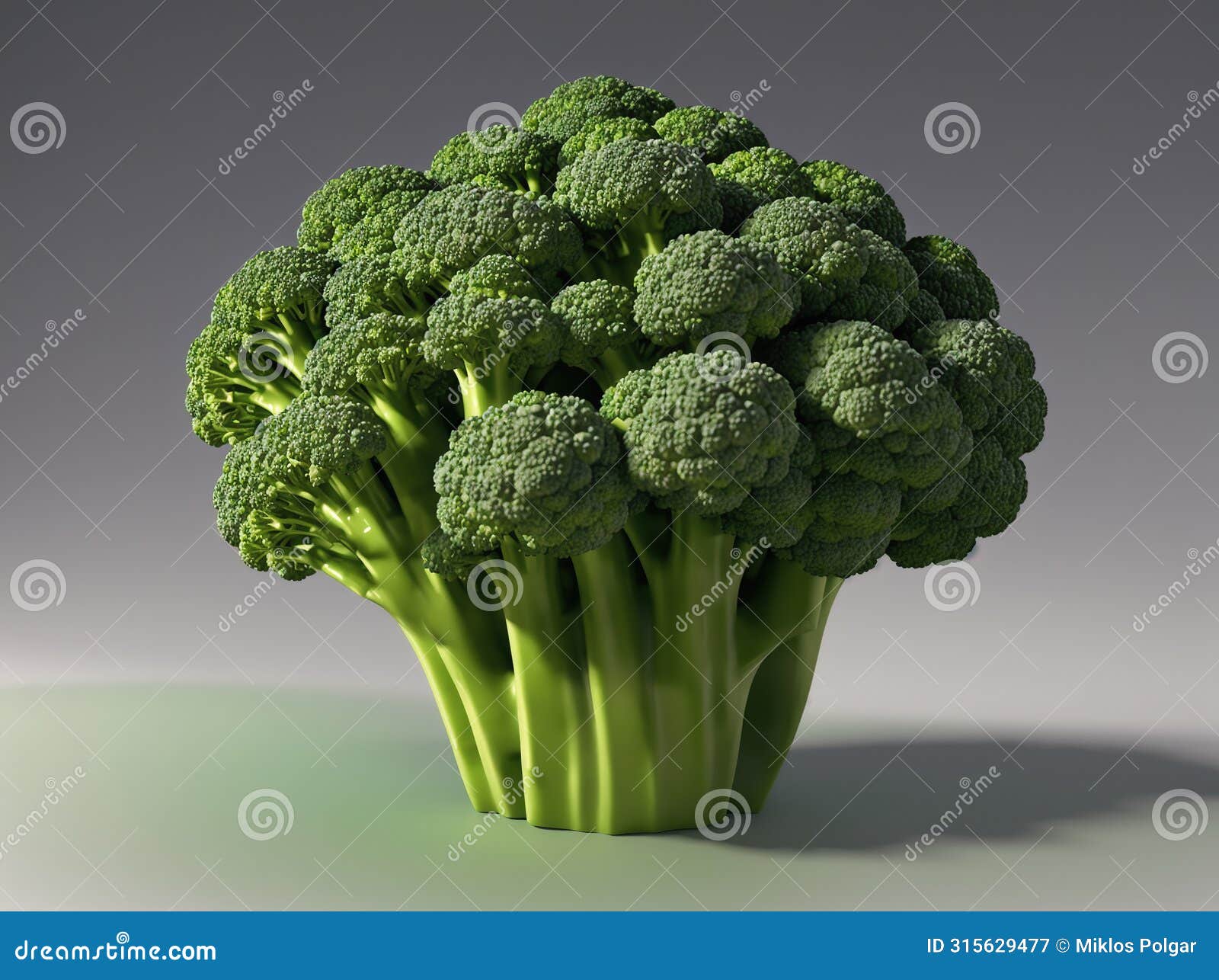Broccoli Plant with Thick, Dark Green Leaves Stock Image - Image of ...