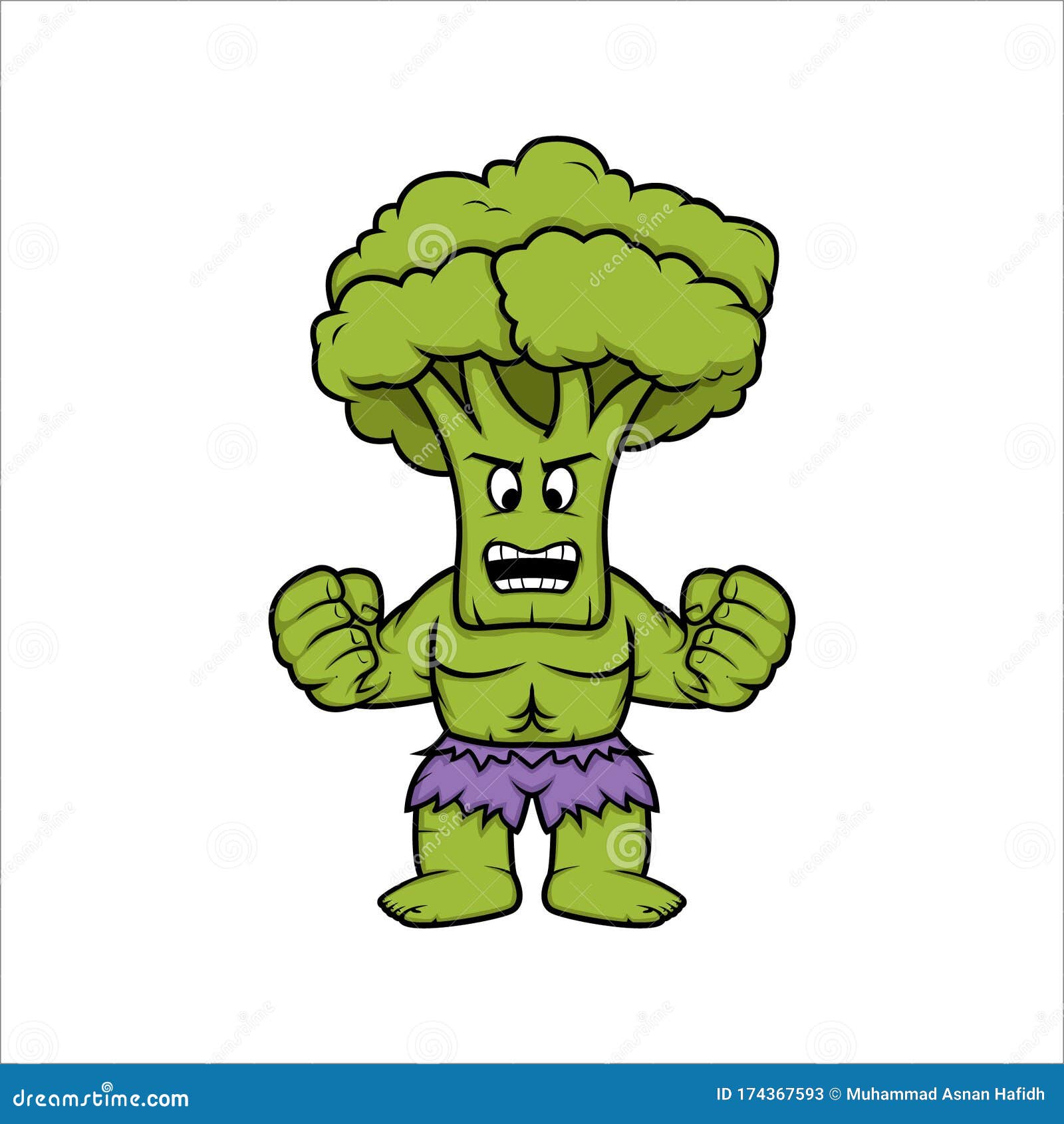 Broccoli Hero Illustration for Kids Stock Illustration - Illustration ...