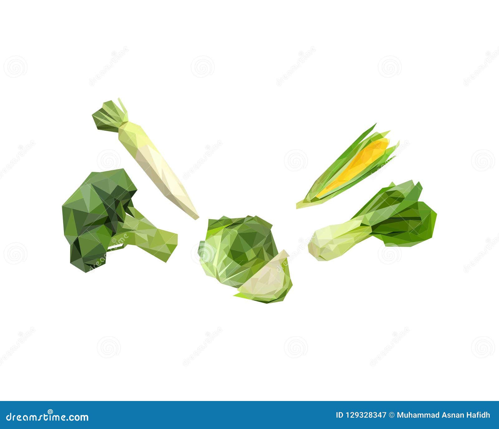 Vegetables lowpoly art stock illustration. Illustration of salad ...