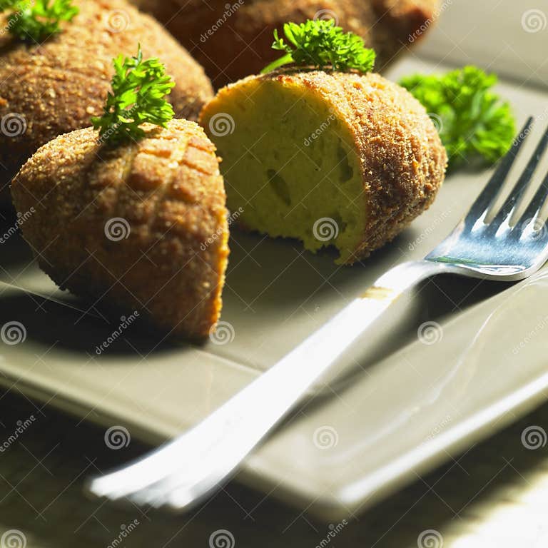 Broccoli rissoles stock image. Image of rissole, still - 17238089