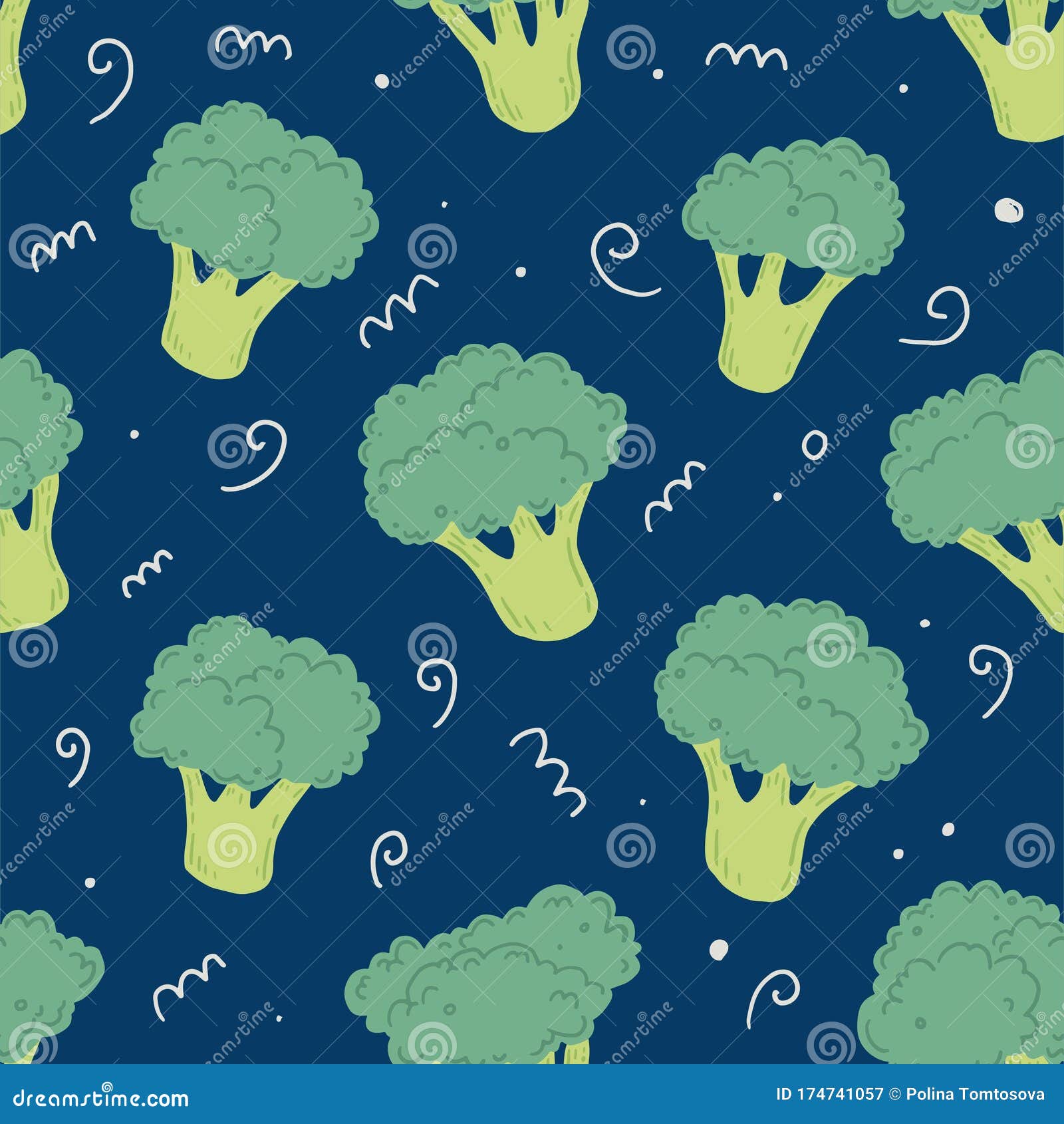 Broccoli Seamless Pattern. Vector Illustration Stock Vector ...