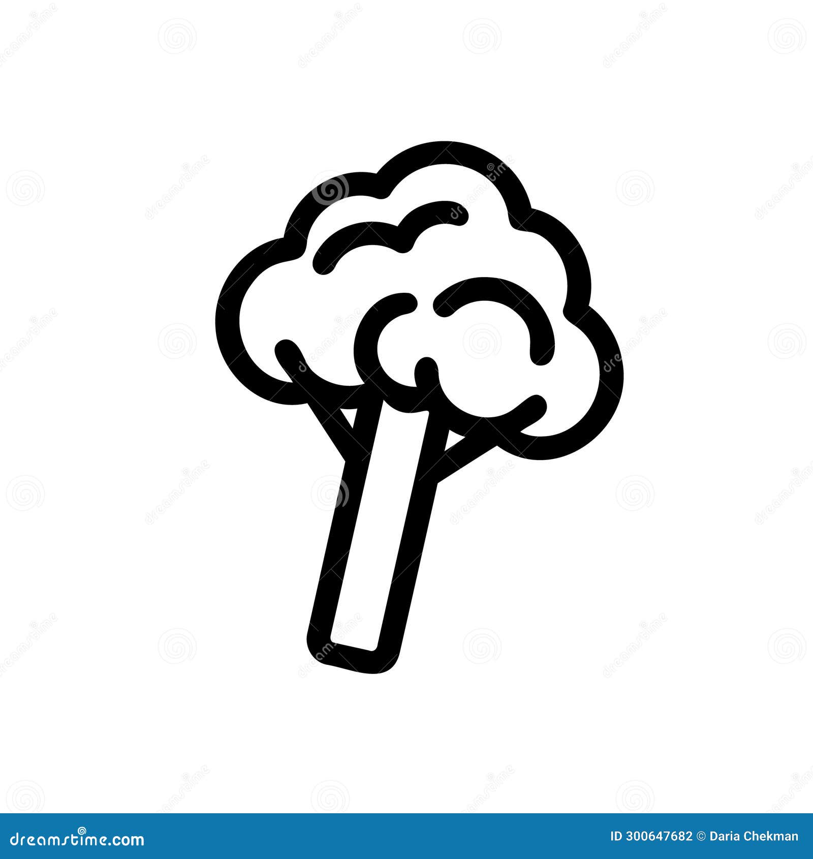 Broccoli Simple Linear Icon Stock Illustration - Illustration of cabbage, garden: 300647682
