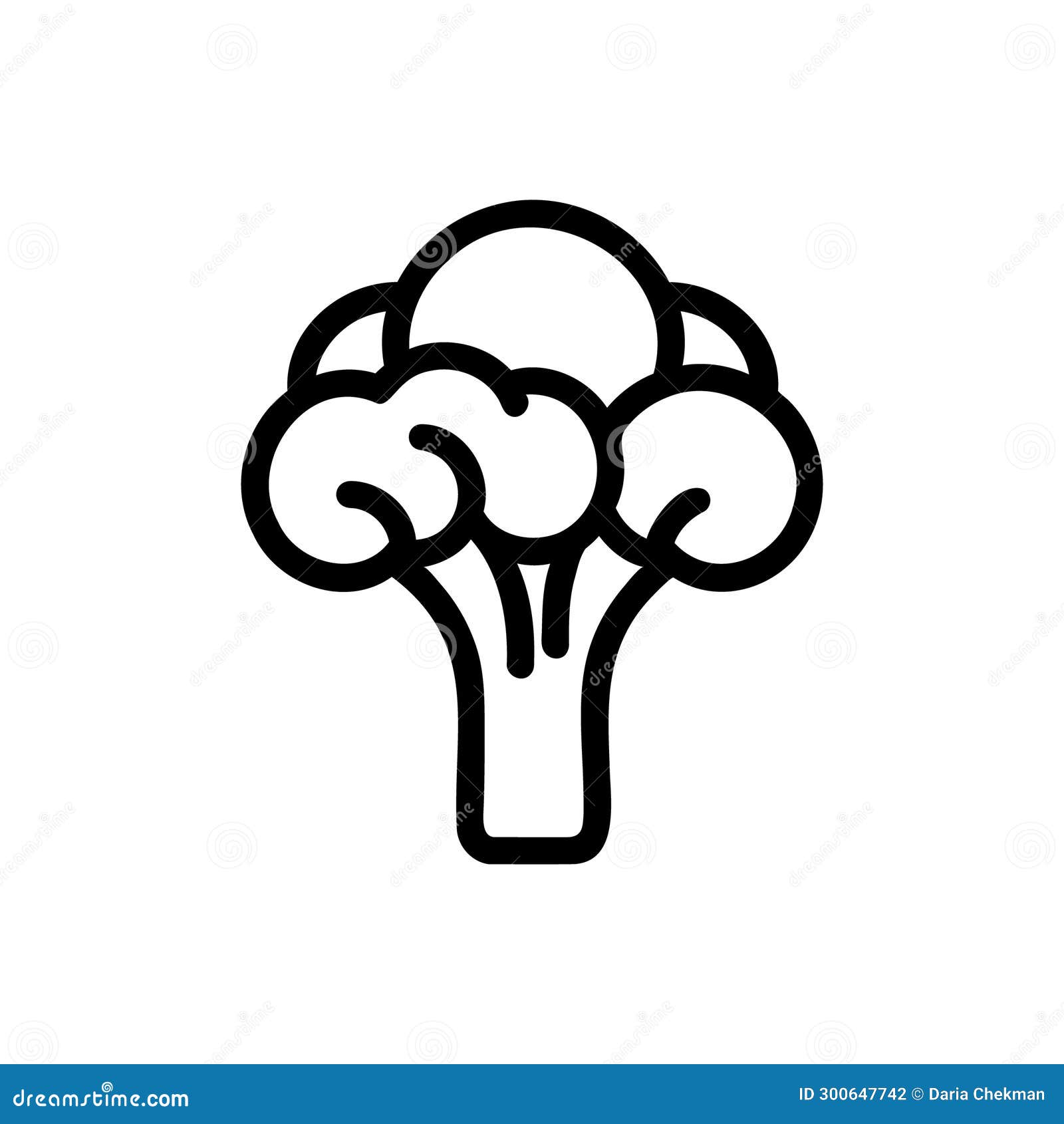 Broccoli Simple Linear Icon Stock Illustration - Illustration of ingredient, organic: 300647742