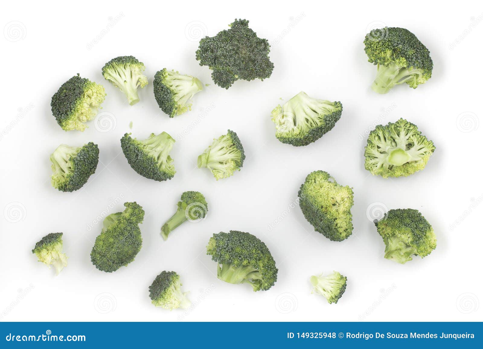 Broccoli Sliced into Small Pieces Stock Photo - Image of fresh, cooking ...