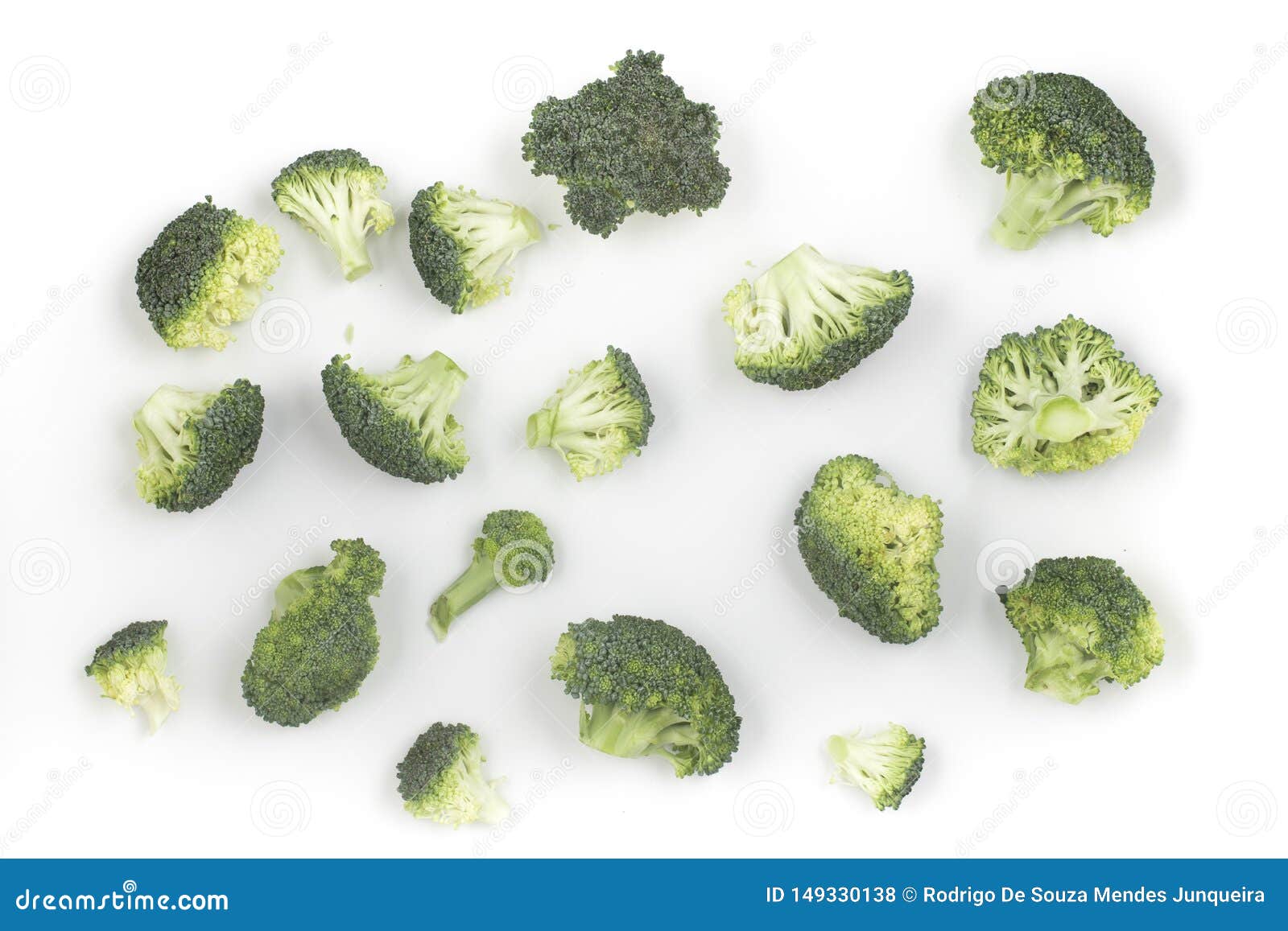 Broccoli Sliced into Small Pieces Stock Photo - Image of vegetarian ...