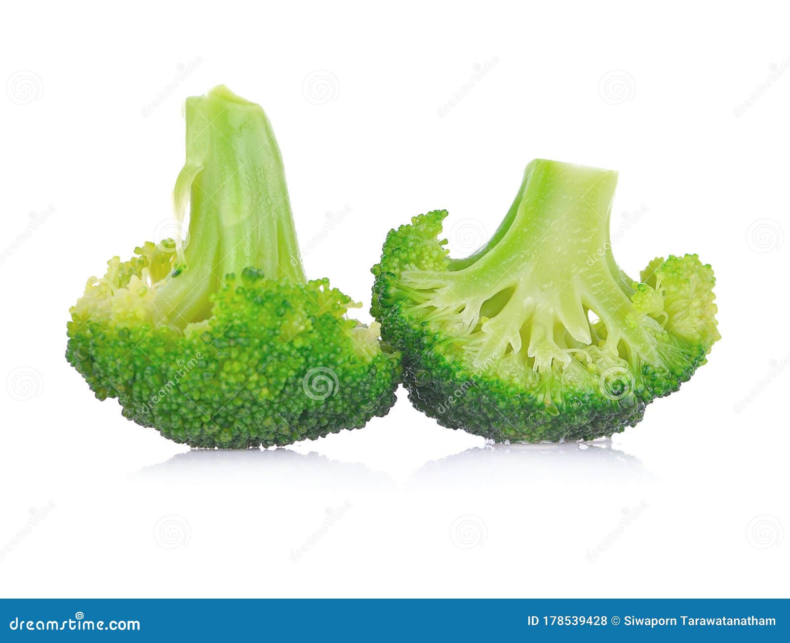 Broccoli Still Life on a White Background Stock Photo - Image of ...