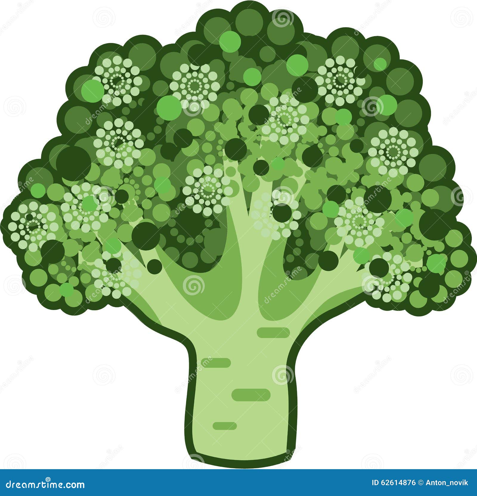 Broccoli Vector Illustration Hand Drawn Vegetable Cartoon Art ...