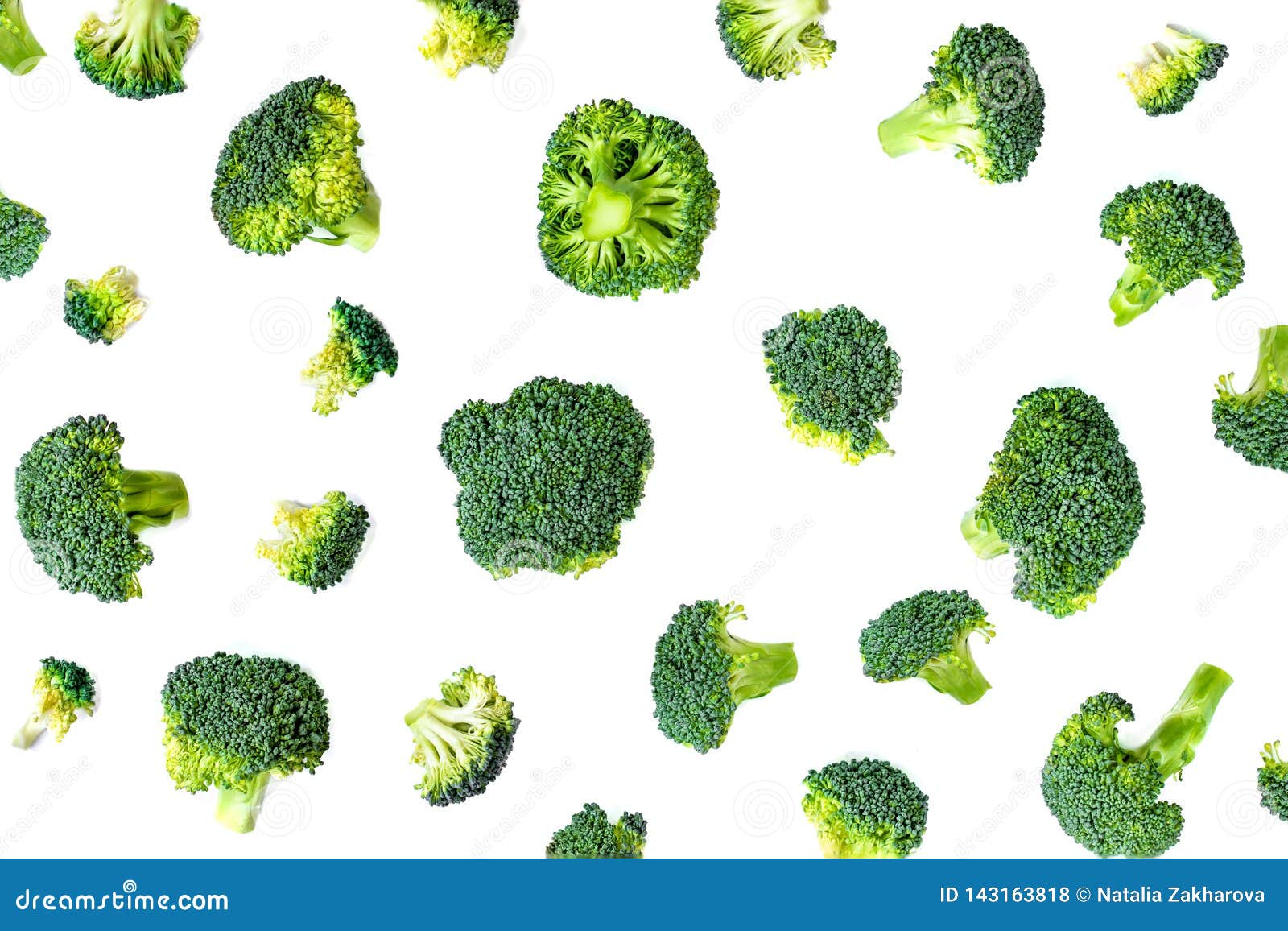 Broccoli Vegetable Pattern. Summer Abstract Background Stock Photo ...