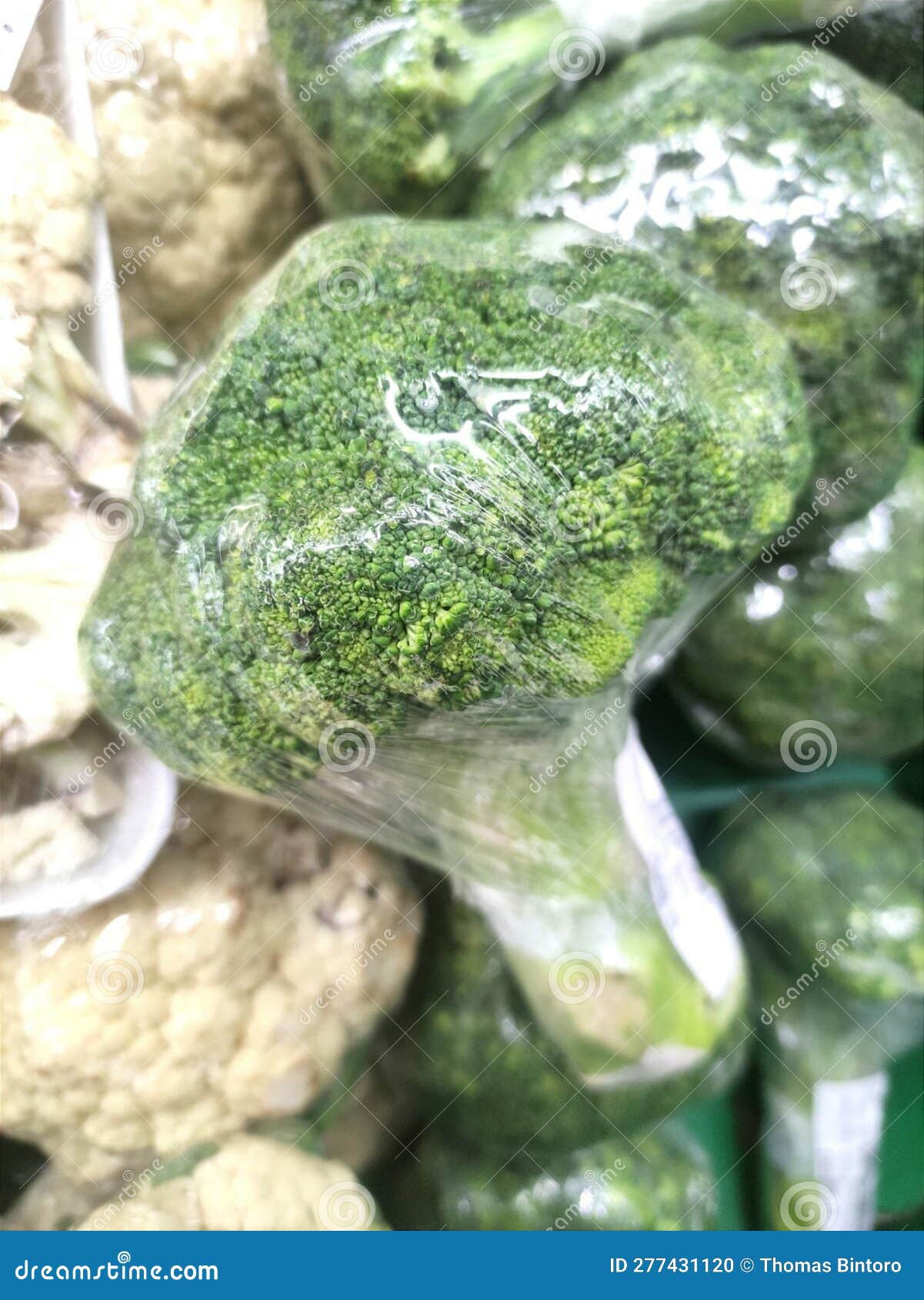 Broccoli Vegetables Packed with Plastic Stock Photo - Image of nature ...