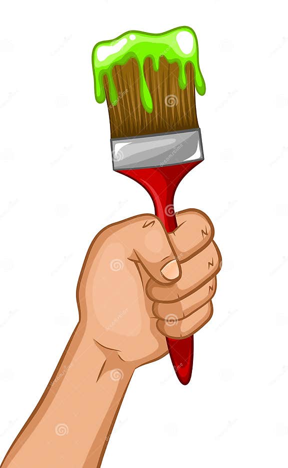 Brocha ilustración del vector. Ilustración de mano, recorte - 28752189