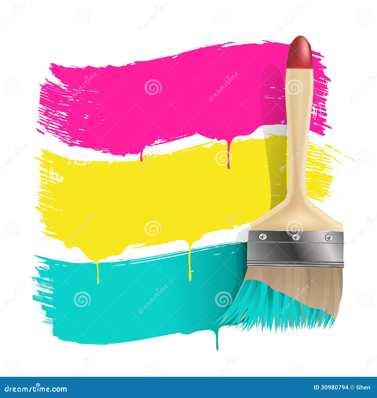 Brocha ilustración del vector. Ilustración de modelo - 30980794