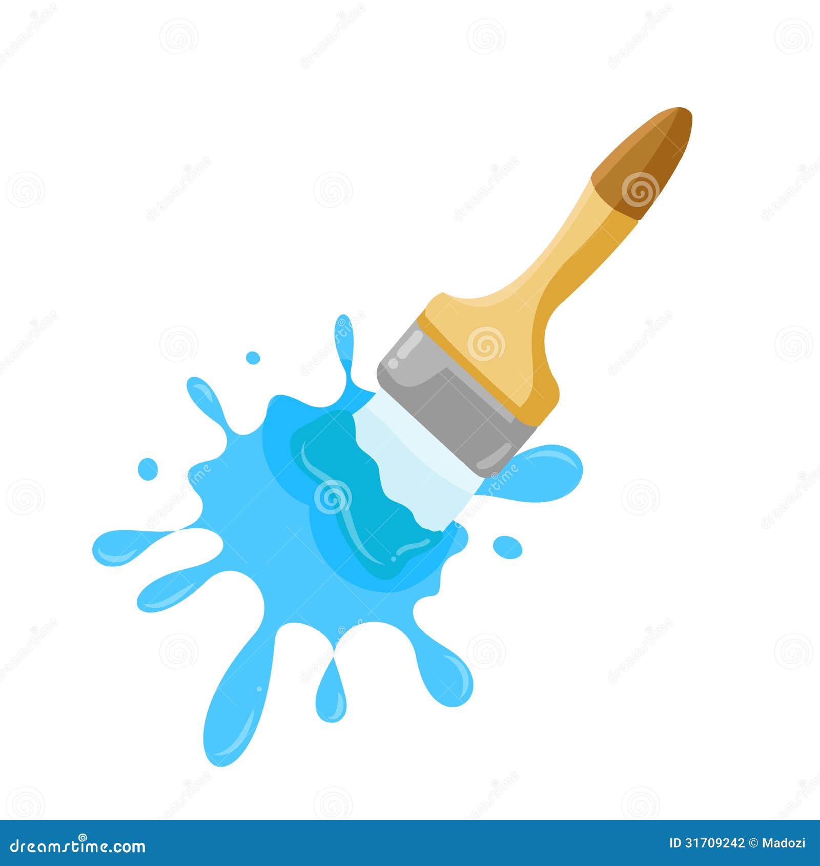 Brocha ilustración del vector. Ilustración de cepillo - 31709242