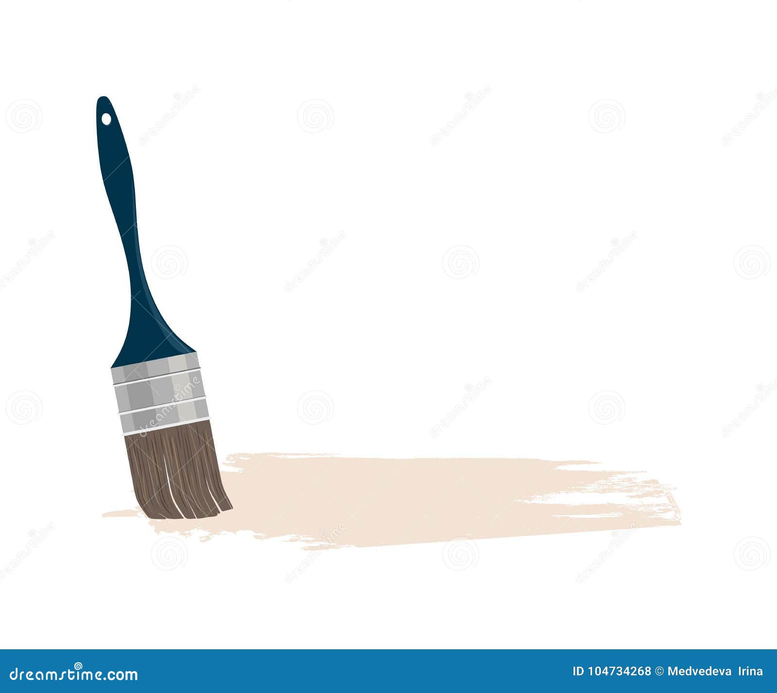 Brocha Del Vector En El Fondo Blanco Ilustración del Vector ...