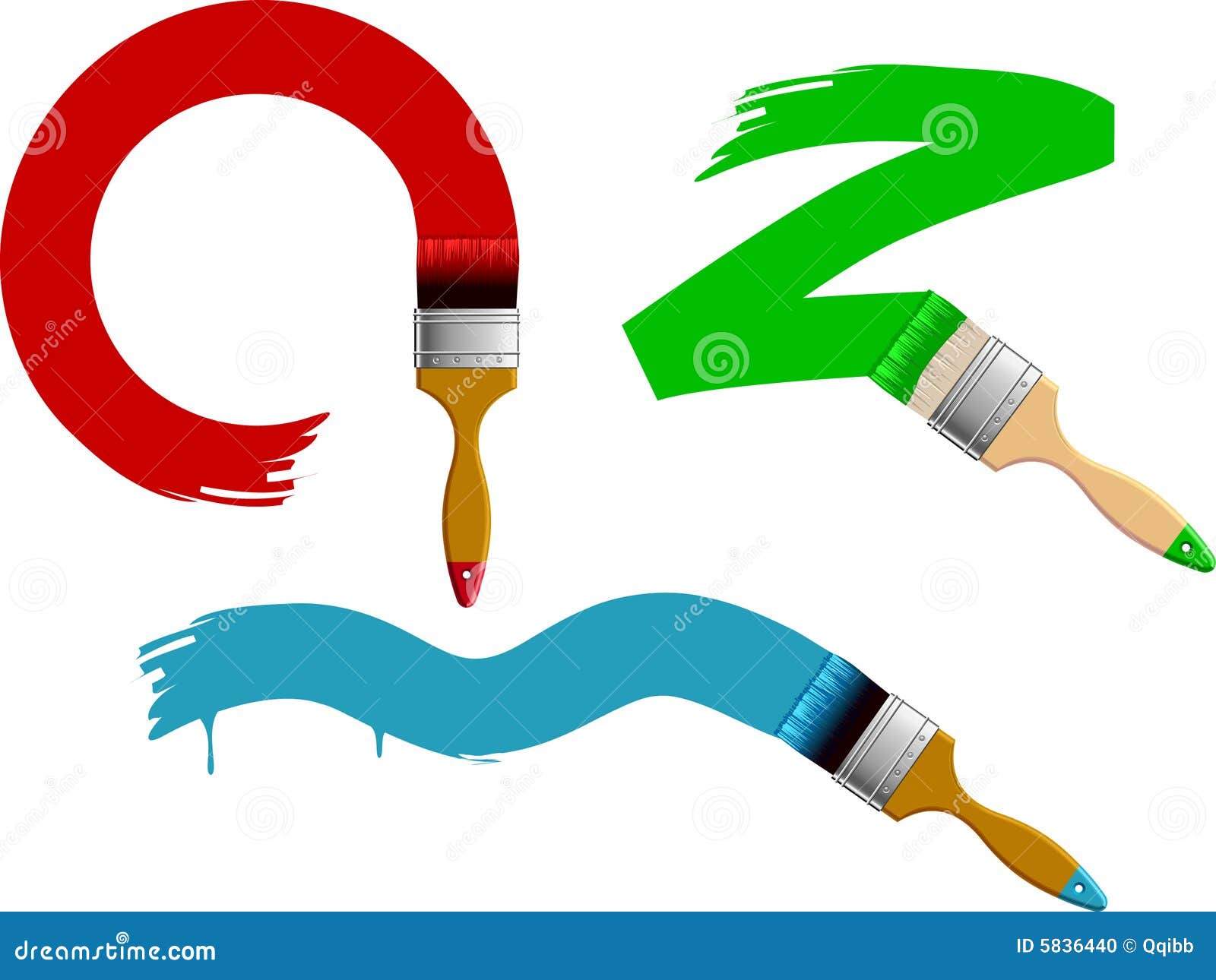 Brocha en diversos colores ilustración del vector. Ilustración de ...