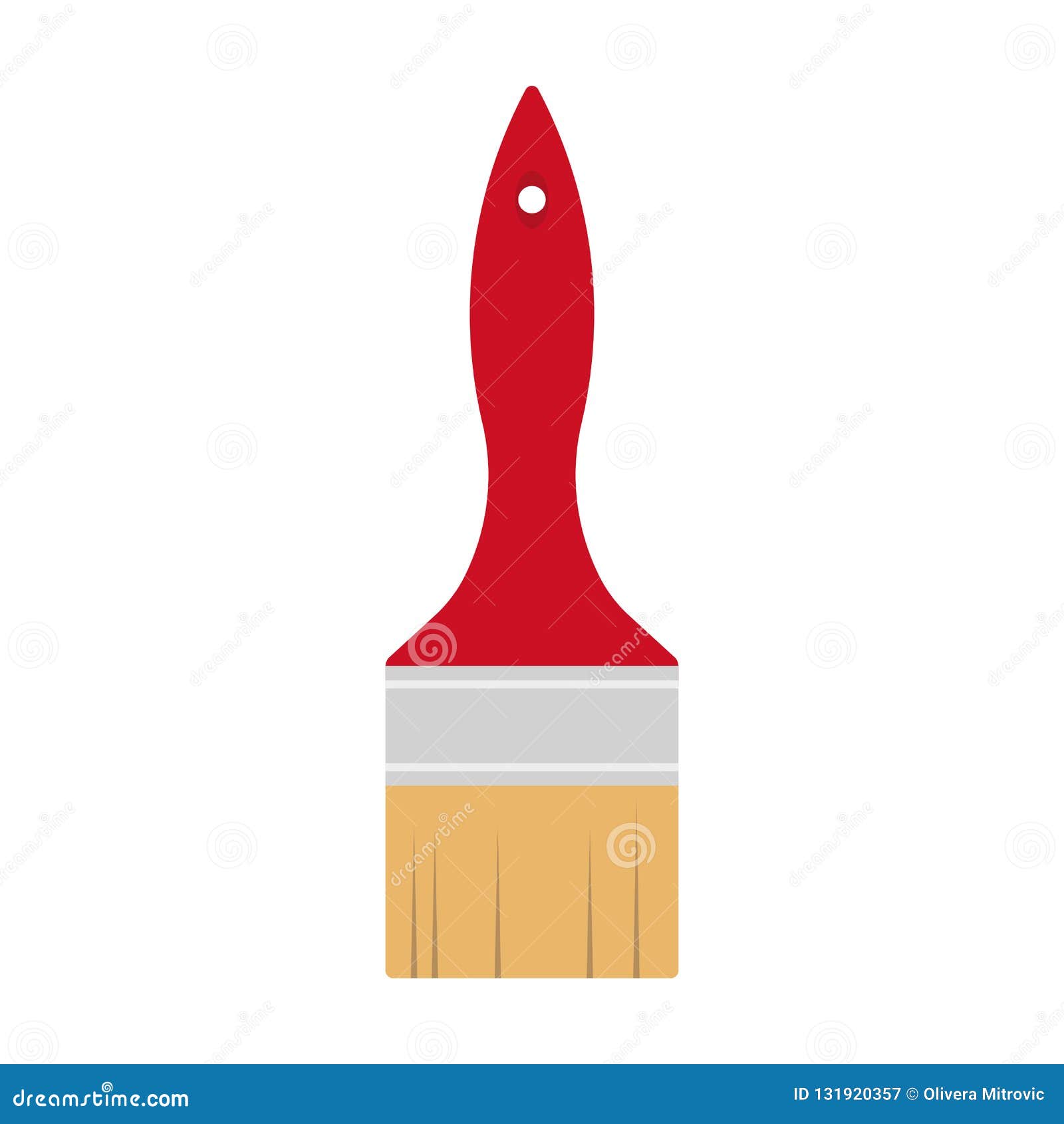 Brocha plana del icono ilustración del vector. Ilustración de pastel ...