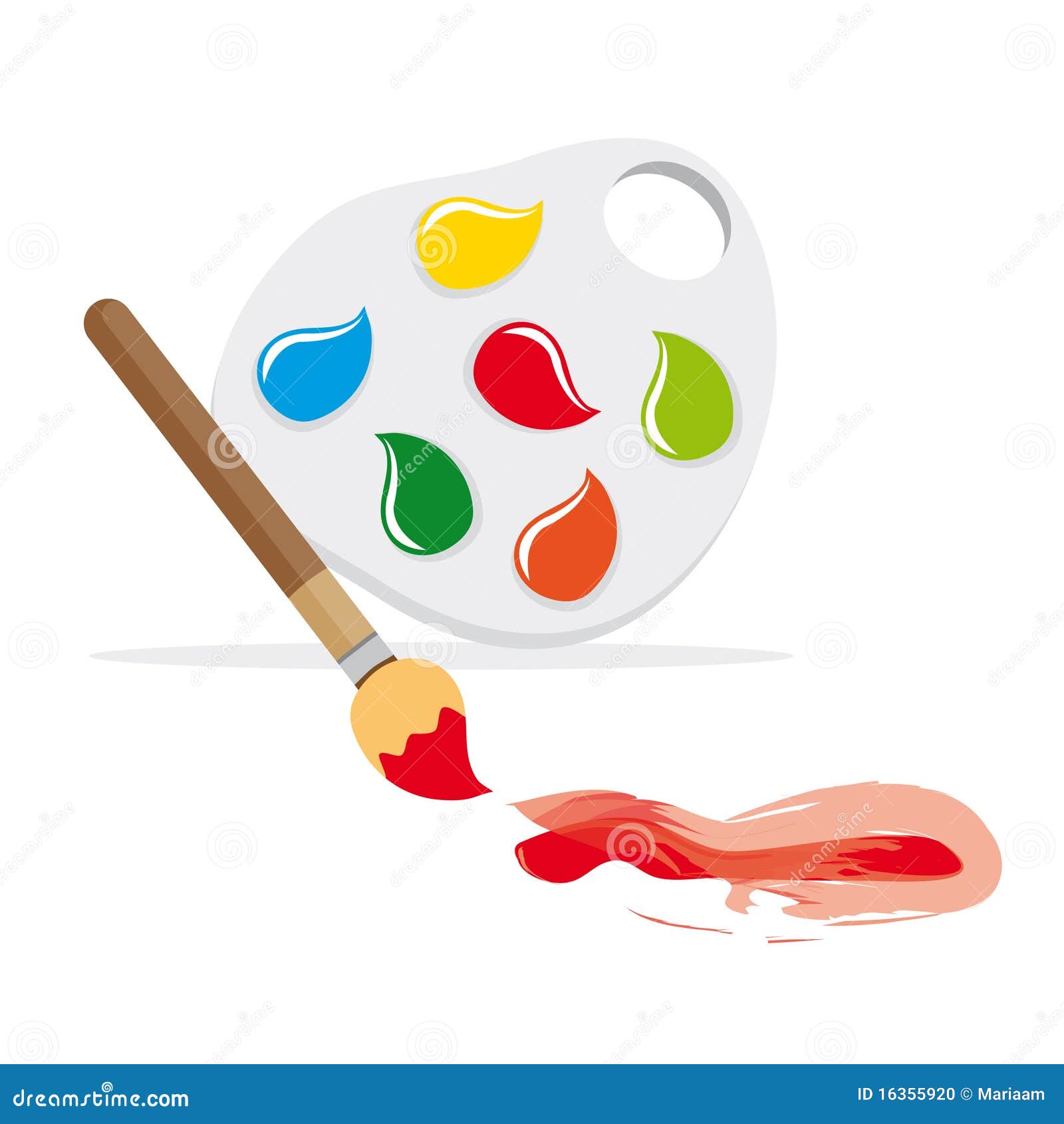 Brocha Y Gama De Colores De Color Stock de ilustración - Ilustración de ...