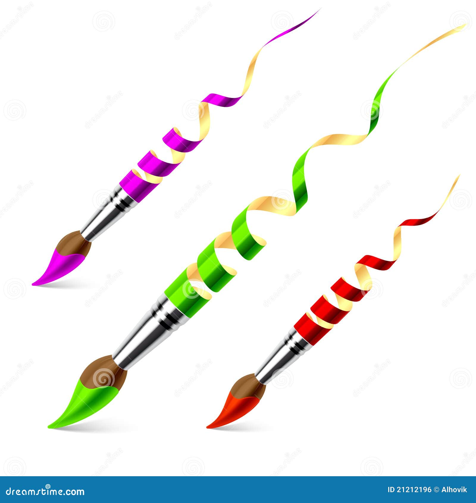 Brochas creativas ilustración del vector. Ilustración de instrumento ...