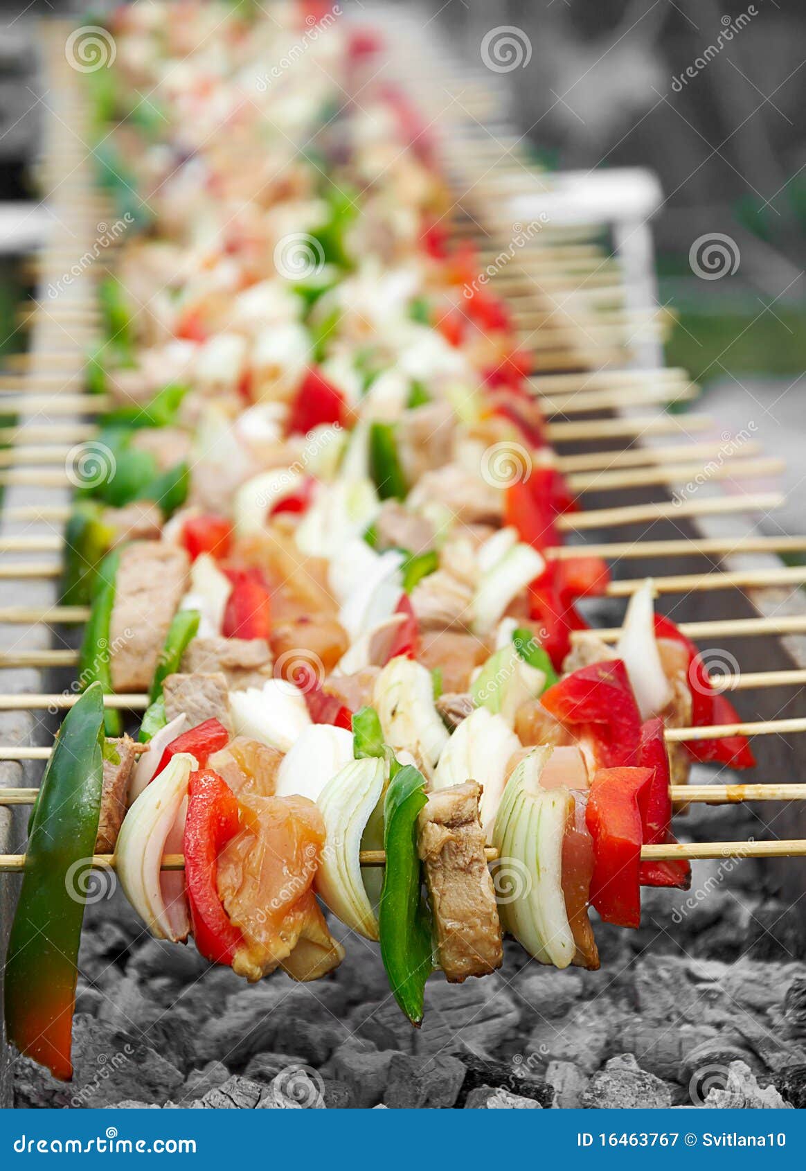 Brochette stock image. Image of brochette, lamb, grill - 16463767