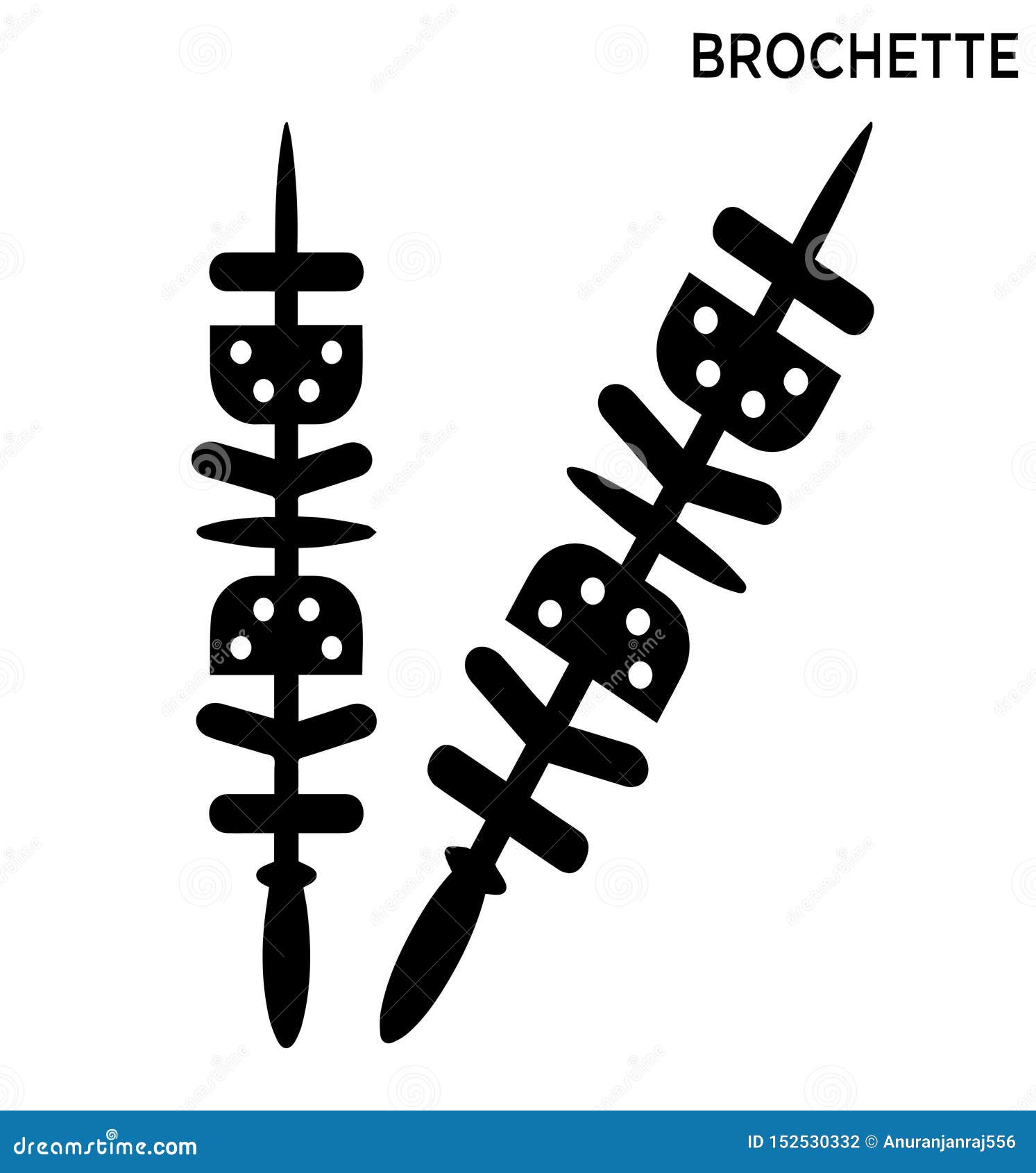 Brochette Icon Vector Isolated On White Background, Brochette Sign ...