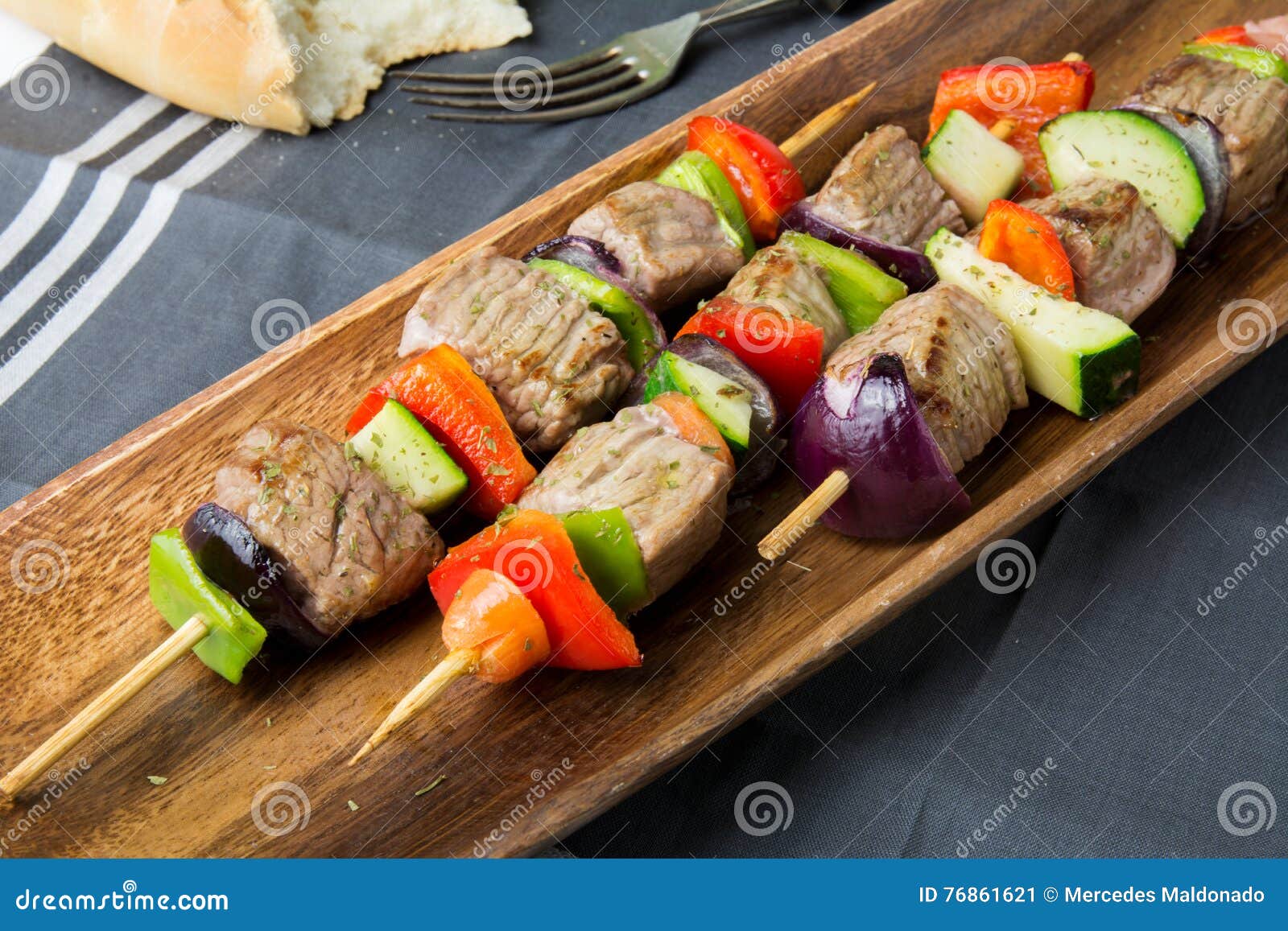 Brochettes barbecue stock image. Image of prepared, bits - 76861621
