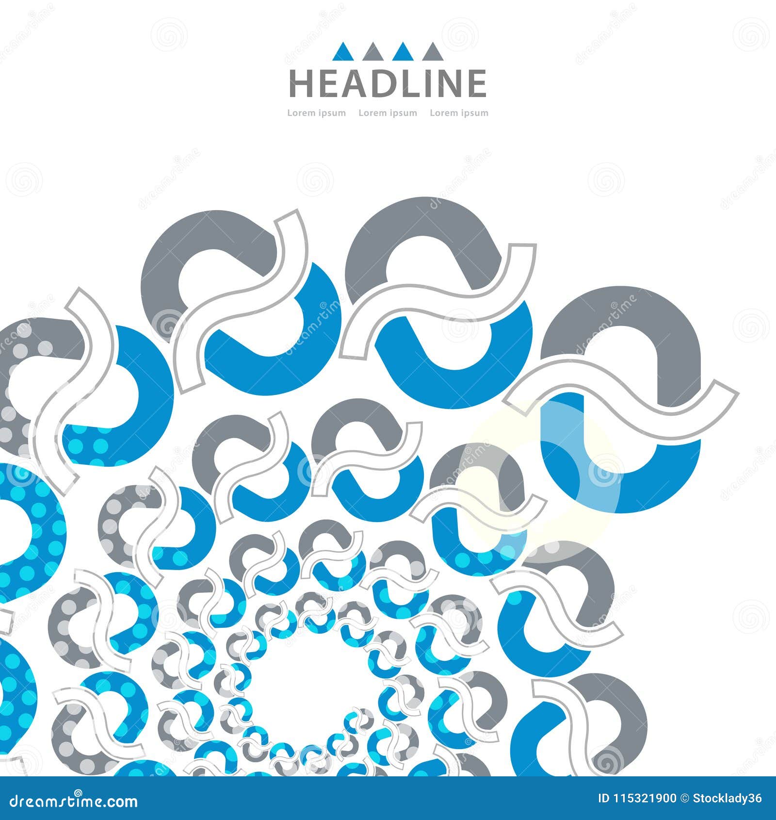 Brochure Header Layout Colorful Template Stock Vector - Illustration of ...