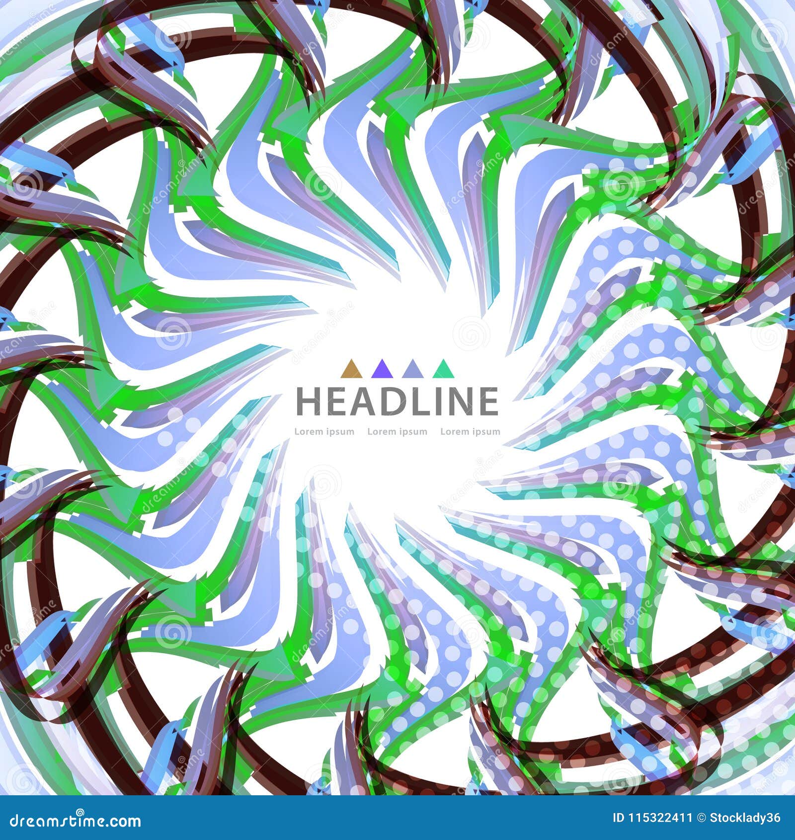 Brochure Header Layout Colorful Template Stock Vector - Illustration of ...