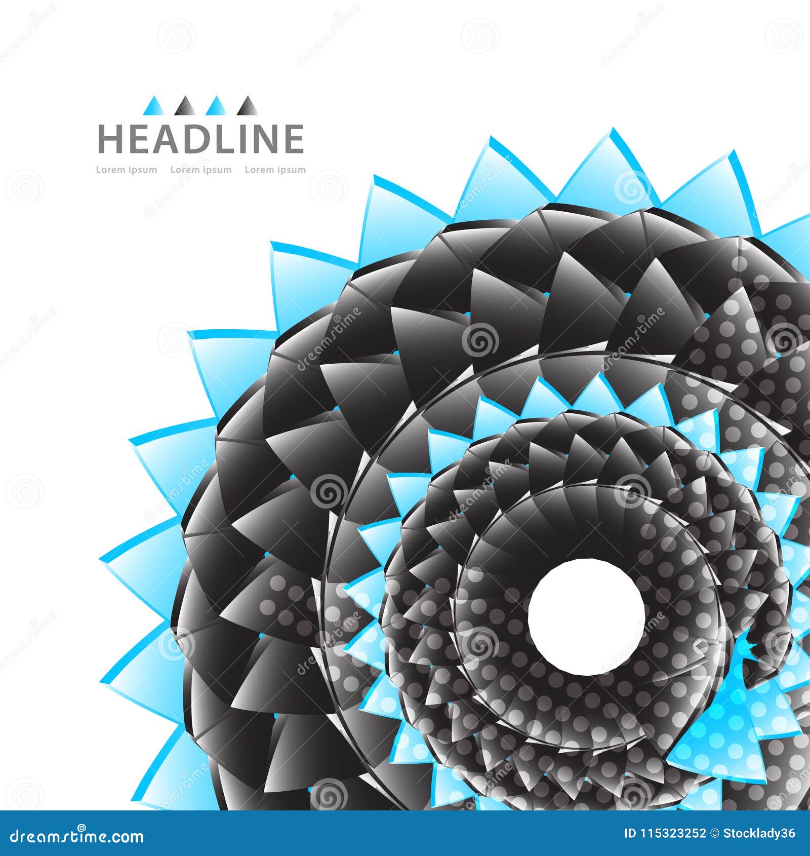 Brochure Header Layout Colorful Template Stock Vector - Illustration of ...