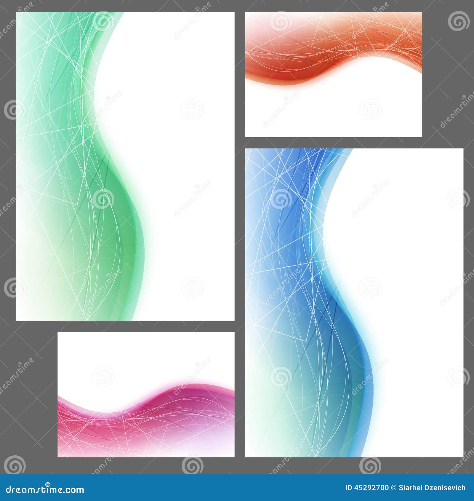 Brochure Abstract Template Swoosh Wave Lines Stock Vector ...