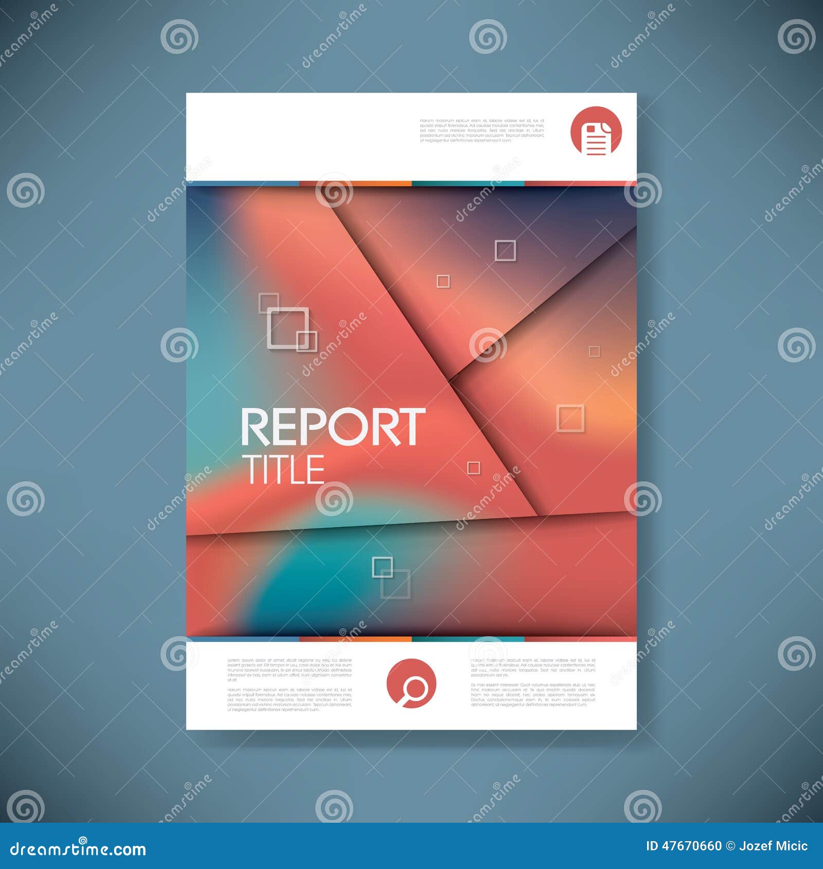 Brochure or Annual Report Cover with Abstract Stock Vector ...