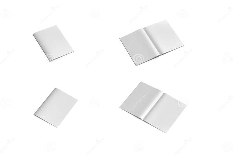 Brochure Blank White Mockup Template for Presentation Layouts and ... Brochure Blank White Mockup Template for Presentation Layouts and ...