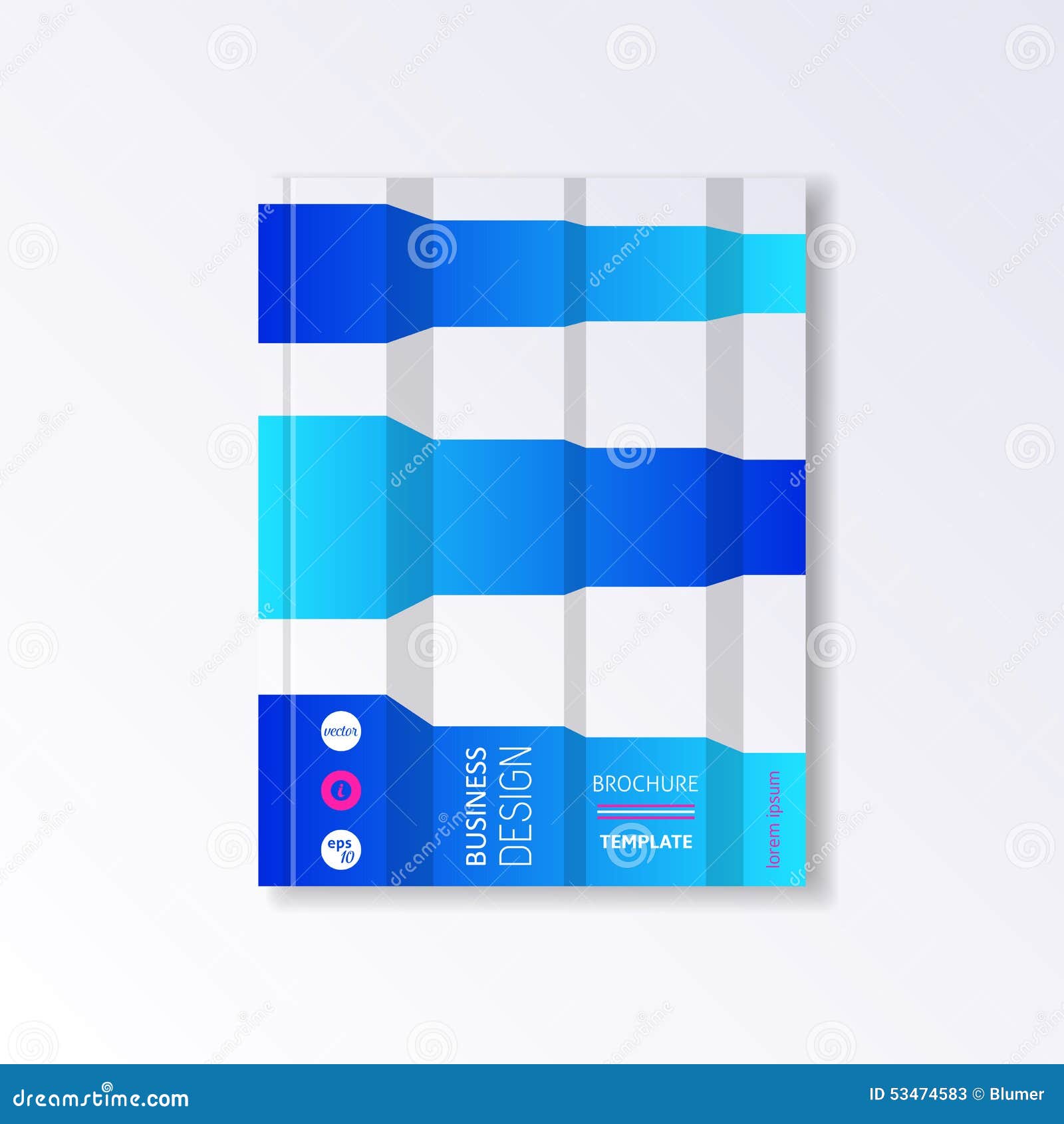 Brochure or Book Design Template Stock Vector - Illustration of mockup ...