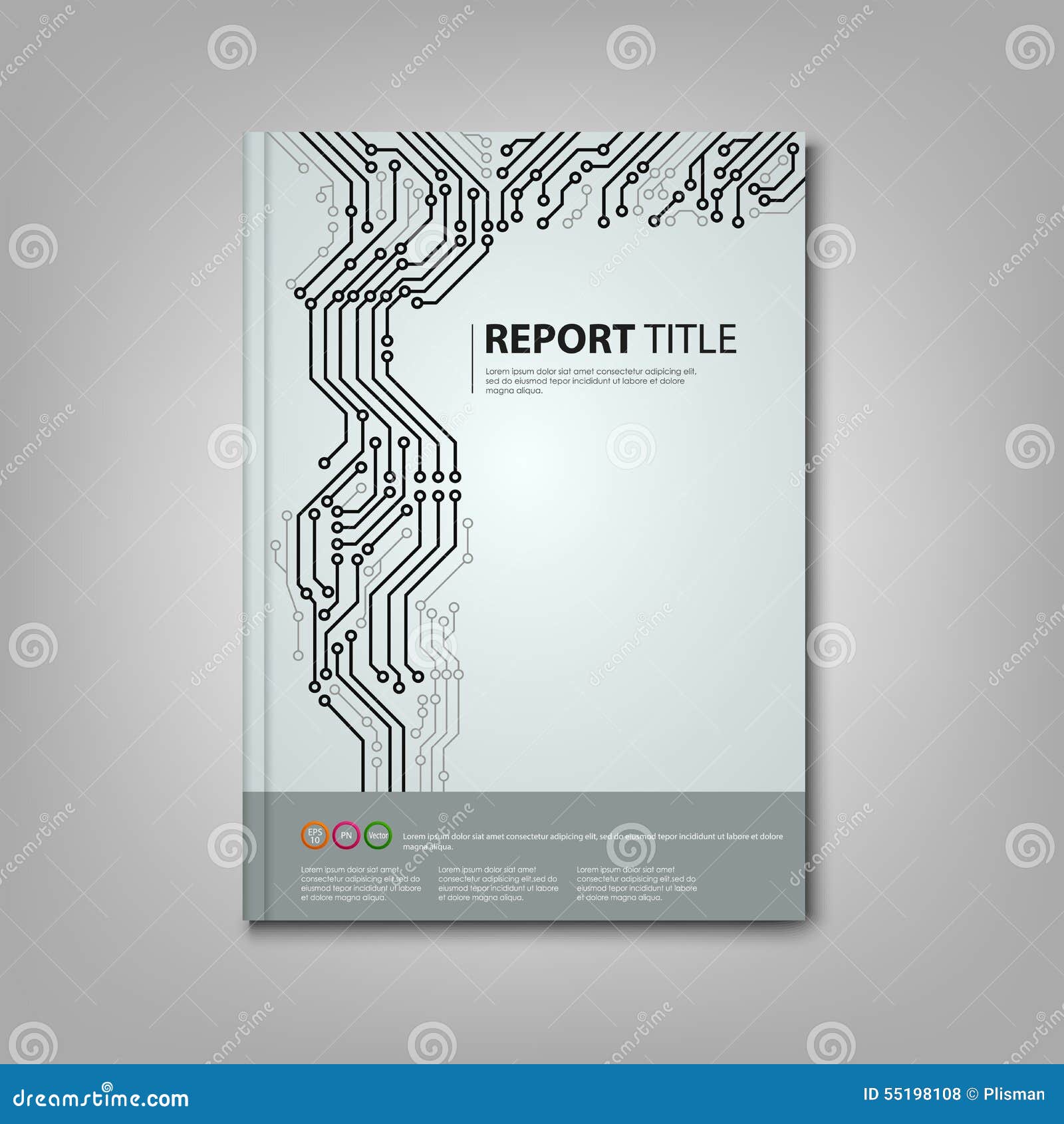 Brochure Book with Printed Circuit Board Template Stock Vector ...
