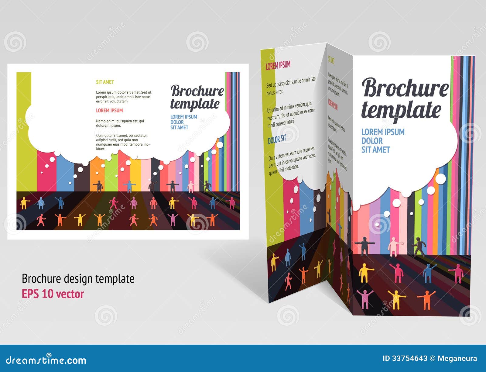 Brochure, Booklet Z-fold Layout. Editable Design T Stock Vector ...