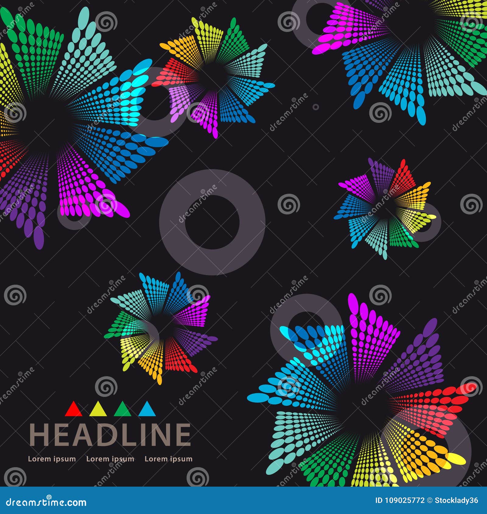 Brochure Colorful Abstract Header Layout Template Stock Vector ...