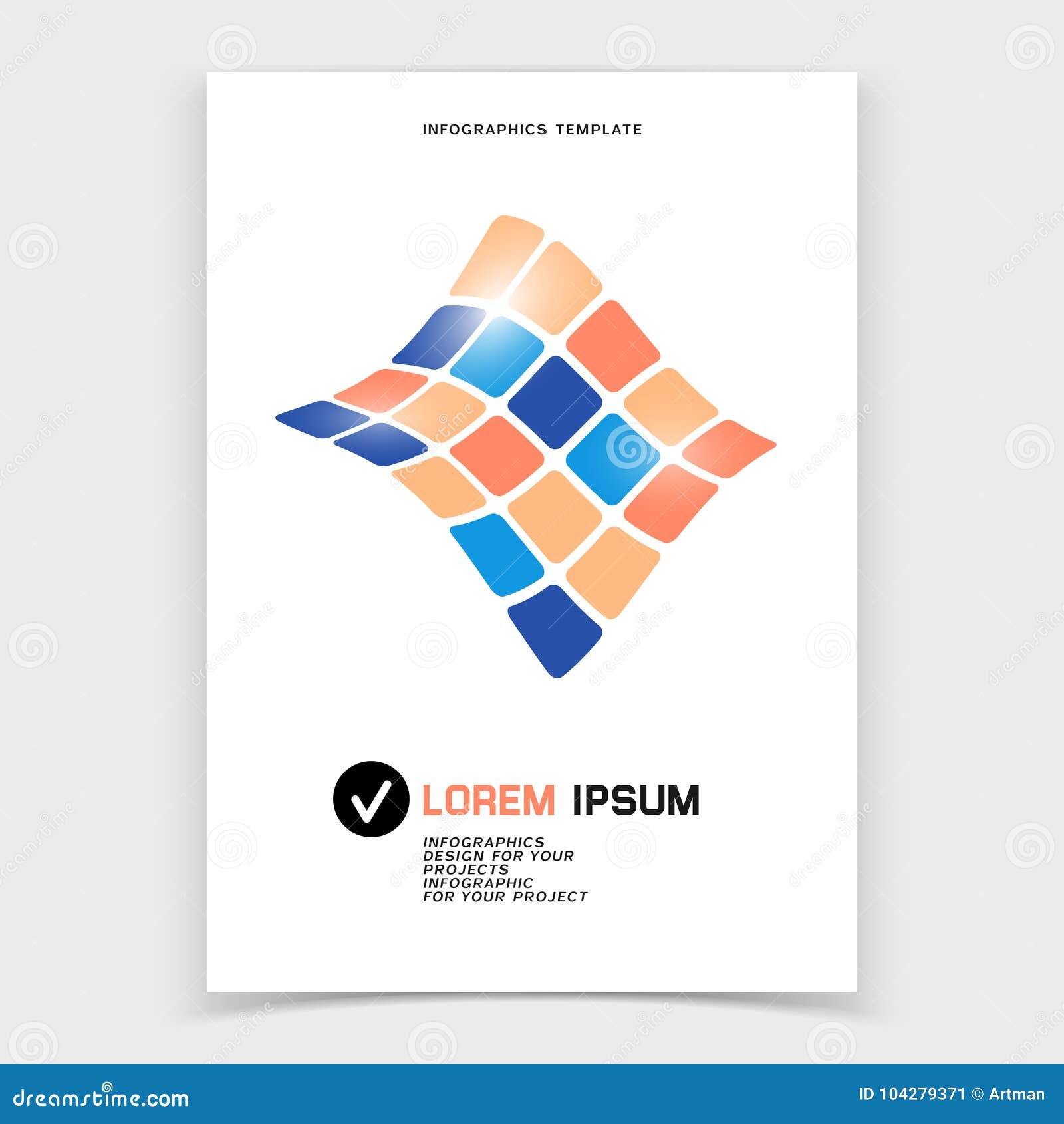 Brochure Cover with Design Elements Stock Vector - Illustration of ...