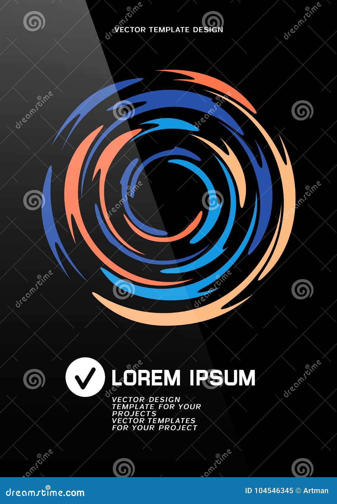 Brochure Cover with Design Elements Stock Vector - Illustration of ...